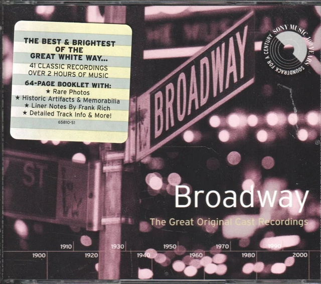 VARIOUS ARTISTS BROADWAY the Great Original Cast Recordings double CD ...