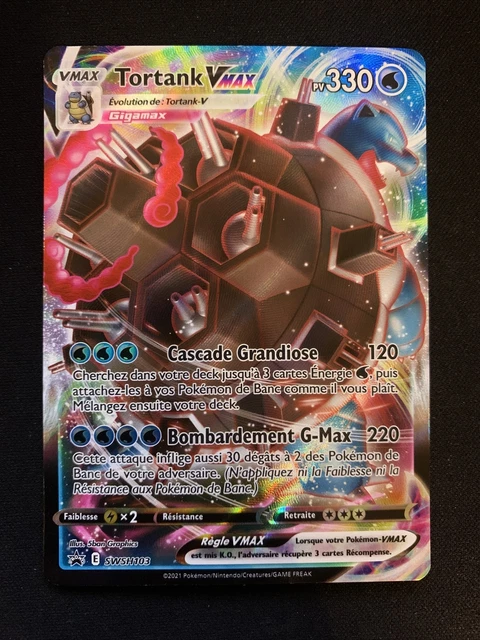 CARTE POKÉMON TORTANK Vmax SWSH103 Promo Epée & Bouclier Français NEUF ...
