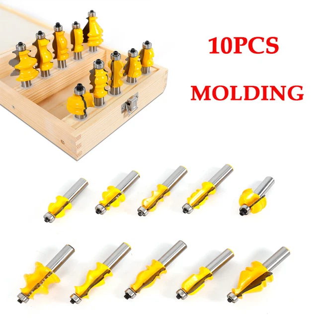 ARCHITECTURAL MOLDING ROUTER Bit Set 1/2” Shank Frame Router Bit with ...