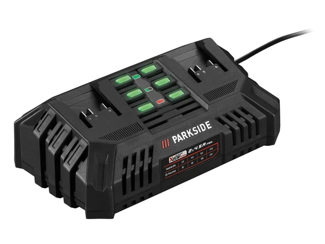 PARKSIDE CHARGEUR DOUBLE 20V PDSLG 20 B1 - 2 Ports, 4,5A, Compatible ...