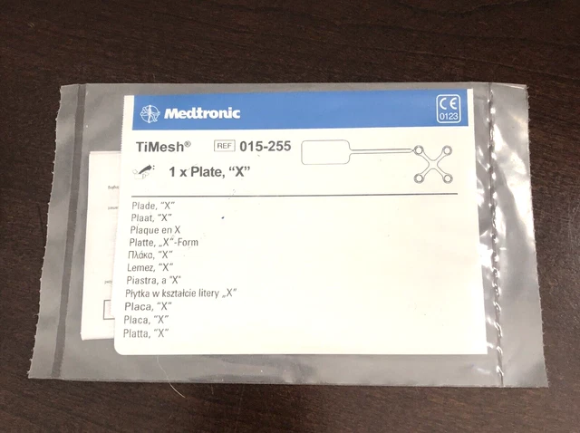 MEDTRONIC TIMESH PLATE "X" 015-255 NEW IN FACTORY SEAL PACKAGE $29.99 ...