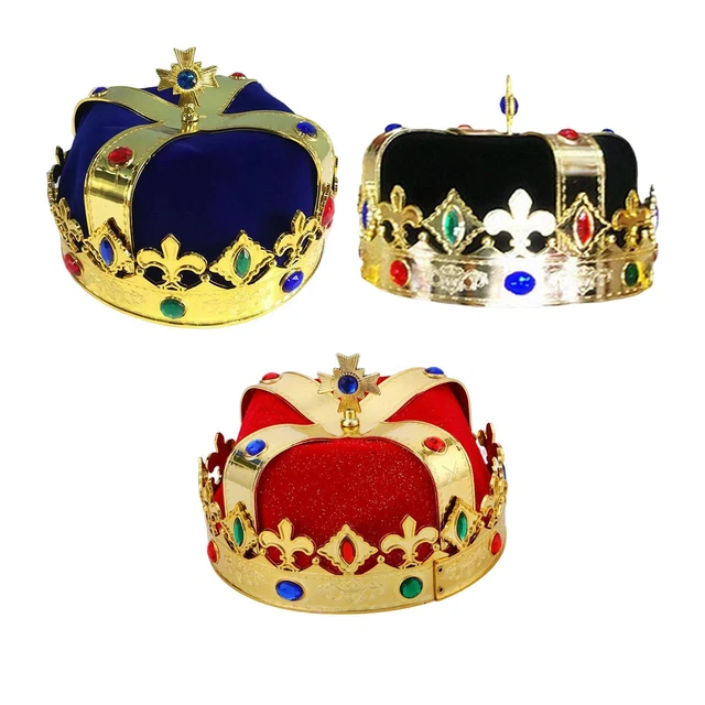CREATIVE KING CROWN Hat Stage Performances Masquerade Cosplay Dress up ...