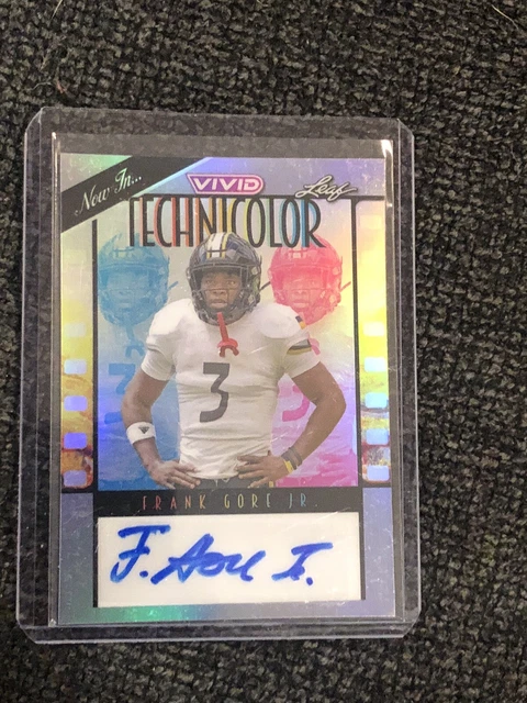 2024 LEAF VIVID Football Frank Gore Jr Auto #3/9 Technicolor EUR 9,19 ...