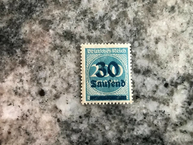 VINTAGE DEUTSCHES REICH German Stamp 30 Saufend over 200 Mark Unused £ ...
