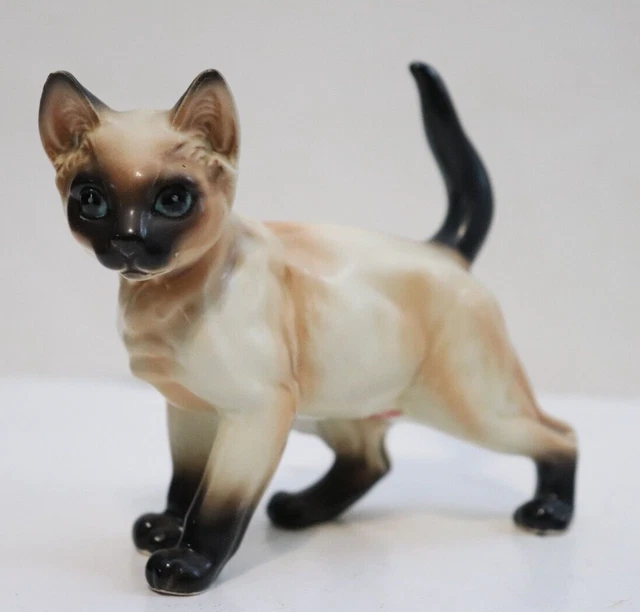 VINTAGE LEFTON SIAMESE Cat Figurine Playful Posture H6364 Japan £18.41 ...