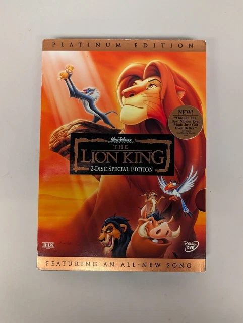 THE LION KING DVD 2003 2-Disc Set Special Platinum Edition $8.32 ...