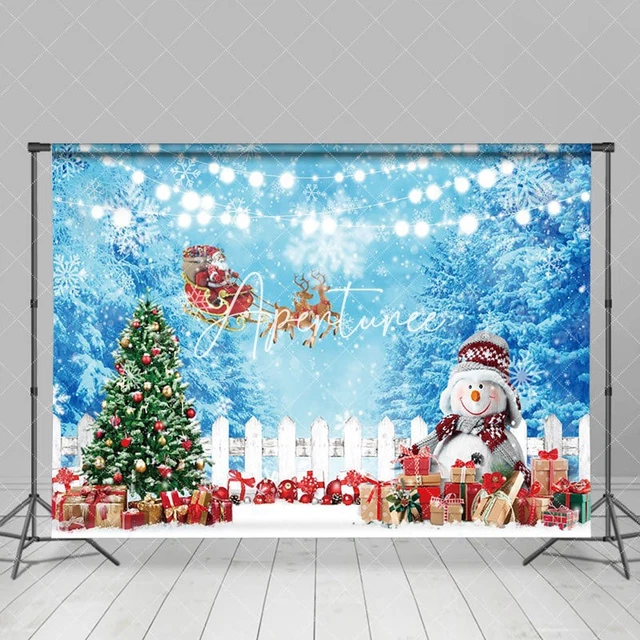 SNOWY GINGERBREAD MEN House Merry Christmas Backdrop $37.92 - PicClick AU