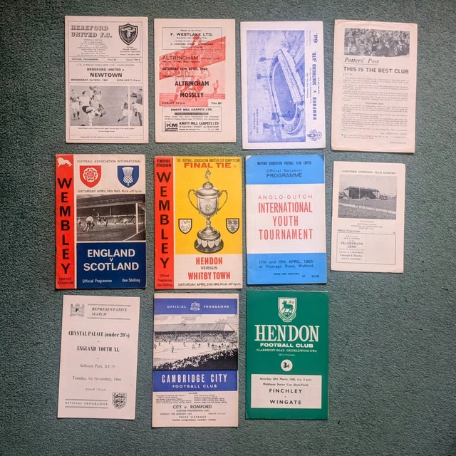 ENGLISH FOOTBALL PROGRAMMES from mid-60s early 70s. £3.30 - PicClick UK