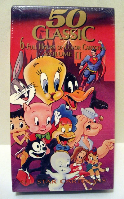 50 CLASSIC 6 Full Hours Of Color Cartoons - Volume II (VHS 1991) SEALED ...