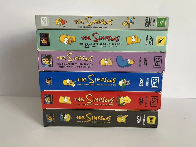 THE SIMPSONS COMPLETE Seasons 1-6 Box Set DVD TV Series Collector ...