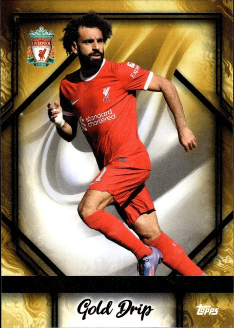 MOHAMED SALAH - Gold Drip Insert - TOPPS Liverpool Team Set 2023/24 £5. ...