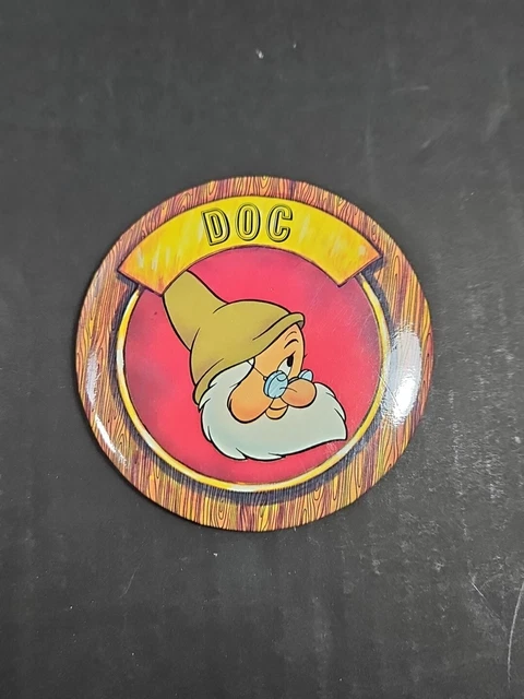 VINTAGE DISNEY SNOW White Dwarf Doc Button 3” Pin back $9.99 - PicClick