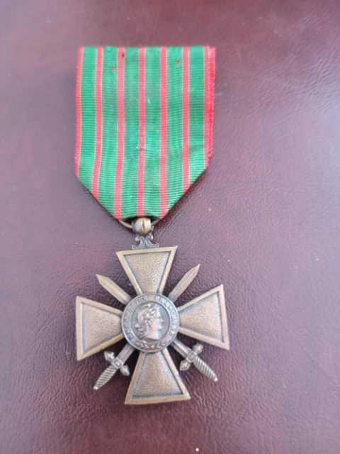 CROIX DE GUERRE 1914/1918 French War Cross Ww1-Ruban De Guerre EUR 12 ...