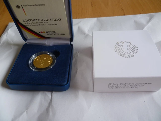 50 EURO GOLDMÜNZE Deutschland 2025 Buchst. " g " EUR 1.750,00 - PicClick DE