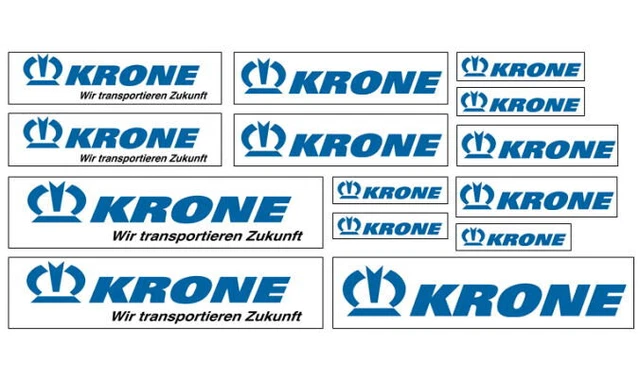 KRONE AUFLIEGER AUFKLEBER-SET Decals z.B.f. Tamiya Wedico HUINA Amewi 1 ...