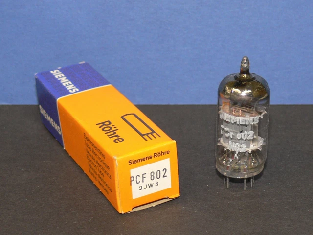 SIEMENS PCF802 TUBULURE Tube Triode/Pentode Neuf Dans Emballage D ...