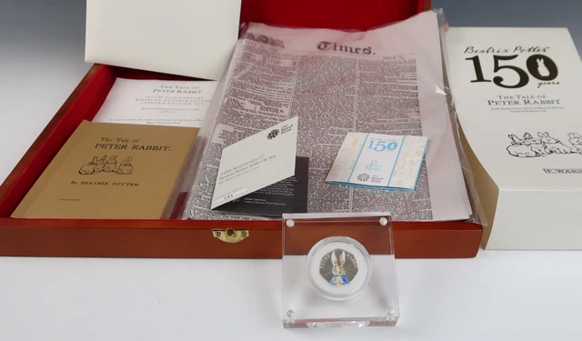 RARE LE 250 Beatrix Potter Box Set w/ Book Newspaper 50p Peter Rabbit ...