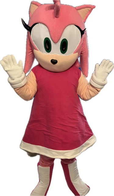 HIRE! AMY ROSE From Sonic Lookalike Costume Mascot Fancy Dress Delivery ...