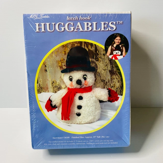 LATCH HOOK HUGGABLES Snowman Kit By M.C.G Textiles New and Sealed Craft ...
