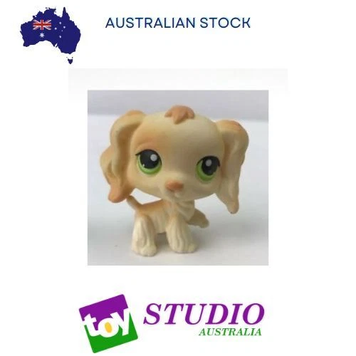 LITTLEST PET SHOP LPS #347 Yellow White Cocker Spaniel Dog Puppy With ...