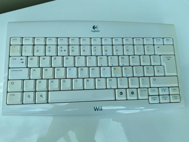LOGITECH CORDLESS KEYBOARD KG-0802 for Nintendo Wii - With Receiver ...