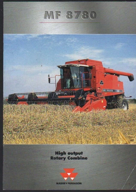 MASSEY FERGUSON &MF 8780" Rotary Combine Brochure Leaflet £6.00 ...