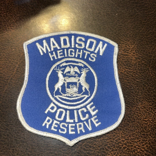 VINTAGE OBSOLETE SHERIFF'S Police Officer Patch Madison Heights Reserve ...