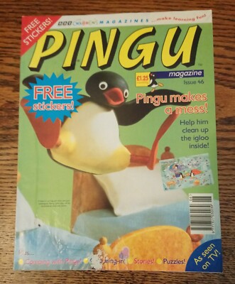 BBC CHILDREN'S MAGAZINES Pingu No. 46 1990s Free Stickers Not Included ...