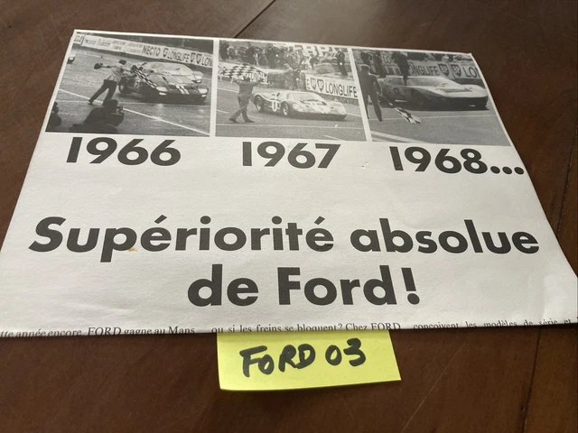 Ford 1969 Prospectus Brochure Catalogue Automobile Vintage Eur 13 50