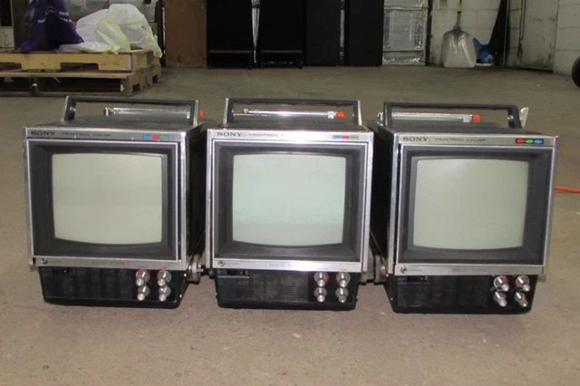 RARE VINTAGE 1968 First imported SONY Trinitron 7" TV Color Portable KV ...