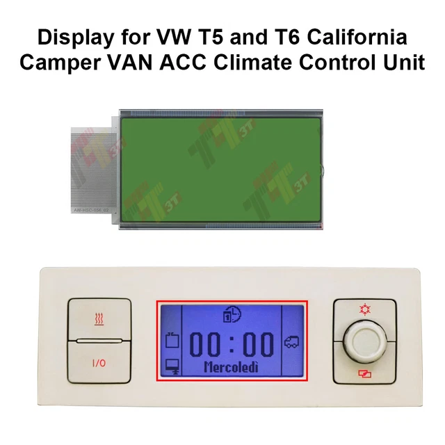FOR VW T5 and T6 California Camper VAN ACC Climate Control Unit Display ...