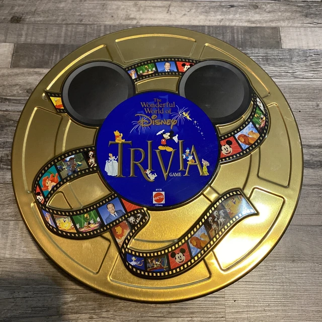 MATTEL THE WONDERFUL World of Disney Trivia Board Game Tin 1997 ...