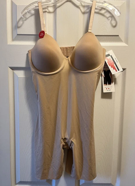 RED HOT SPANX Strapless Cupped BODYSUIT Convert 5 Ways XL Neutral ...
