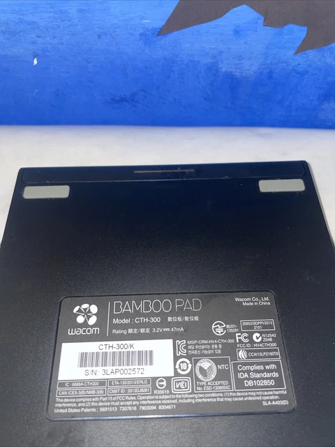 WACOM BAMBOO PAD Wireless Touchpad with Stylus (No Receiver)- CTH300K ...