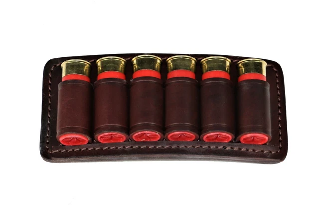 NEW GENUINE LEATHER Shotgun Shell Ammunition Carrier Belt Slide 12 ...