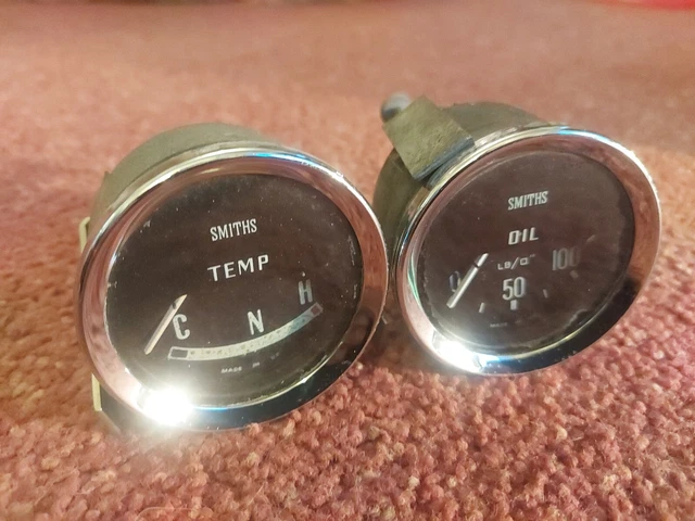 CLASSIC MINI MK1 pre 63 Temperature gauge and oil pressure gauges ...