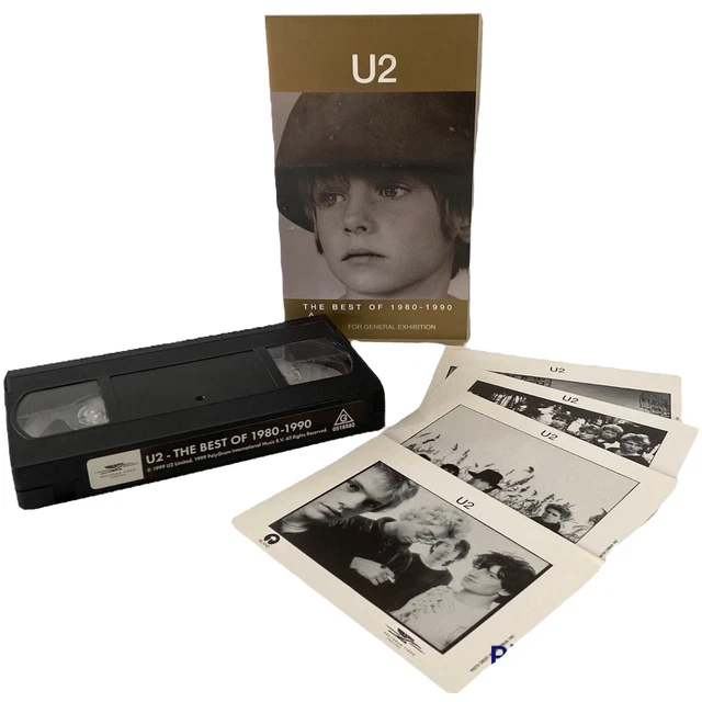 U2 THE BEST Of 1980 - 1990 + Postcards VHS Video Vintage 1999 Rock Band ...