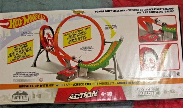 HOT WHEELS POWER Shift Raceway Track Set Loop & Jump with 5 Cars NEW ...