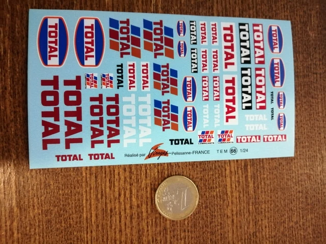 DECALCOMANIE DECALS ANCIEN Wrc Pub Rallye Total 1/24 EUR 6,40 - PicClick FR