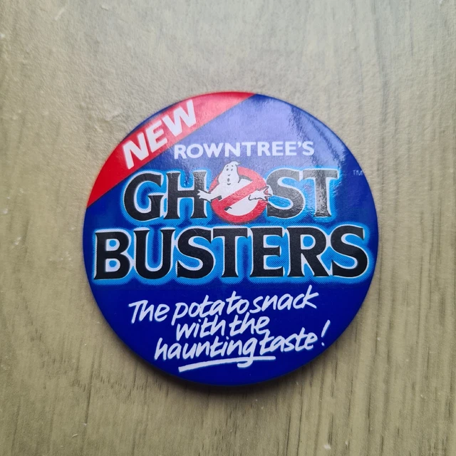 Vintage Ghostbusters Promotional Badge Rowntree S Snack Crisps Ghost