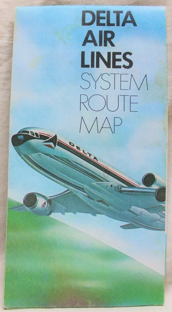 Delta Airlines System Map FOR SALE! - PicClick UK