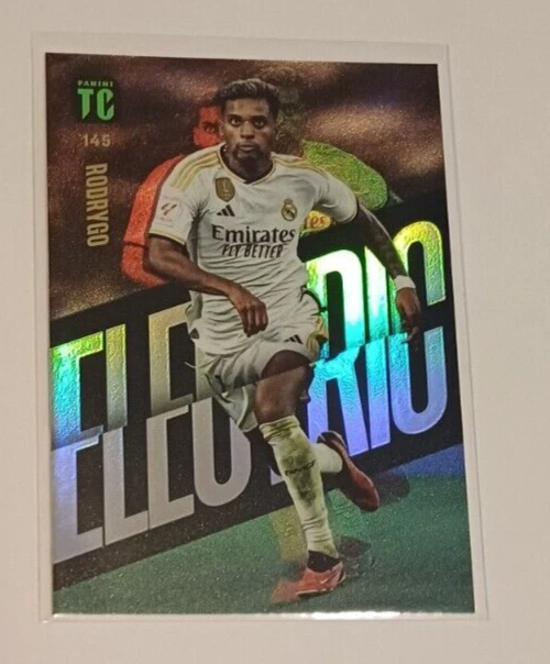 CARTE CARD CARTA n°145 ELECTRIC RODRYGO Real Madrid PANINI TOP CLASS ...