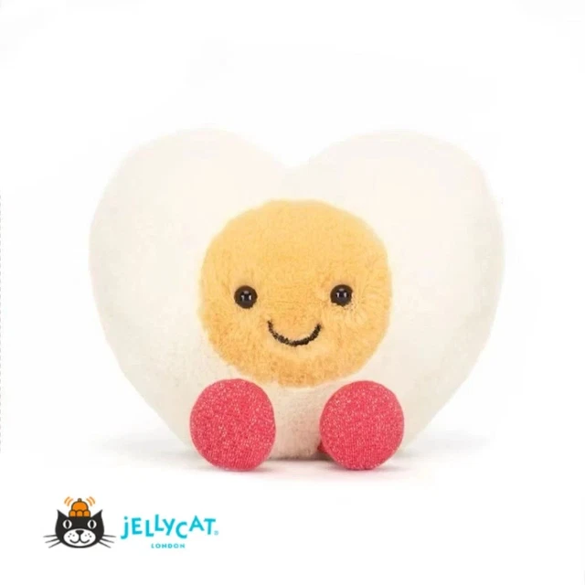 JELLYCAT AMUSEABLES VALENTINE Heart Boiled Egg Gift BNWT Dust Bag & Tag ...