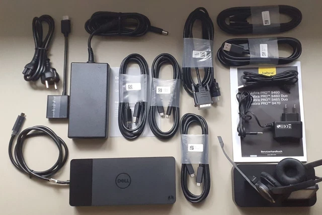 DELL USB-C GEN.2 Docking Station WD19S K20A 180W mit Jabra 9460 Duo ...