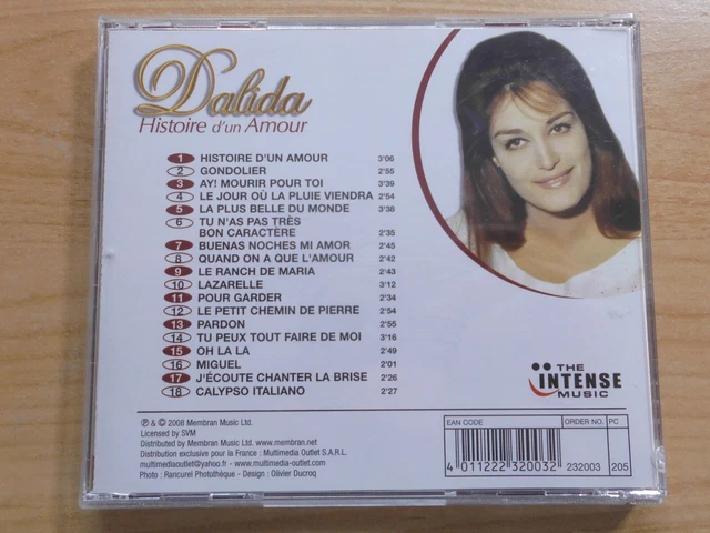 DALIDA CD: HISTOIRE D'UN AMOUR (FRANCE; Intense Music – 232003) EUR 1,99 - PicClick IT