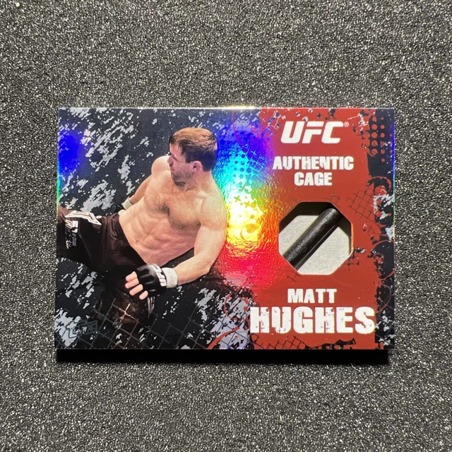 2010 TOPPS UFC Main Event MATT HUGHES #CR-MH authentique cage ...