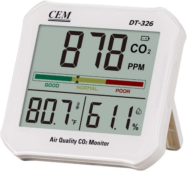 CEM DT-326 INDOOR Air Quality CO2 Monitor - CO2, HUMIDITY, TEMP £10.80 ...