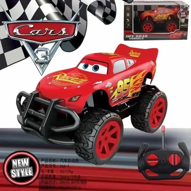 DISNEY PIXAR CARS 3 Lightning McQueen Remote Control Car Electric RC ...
