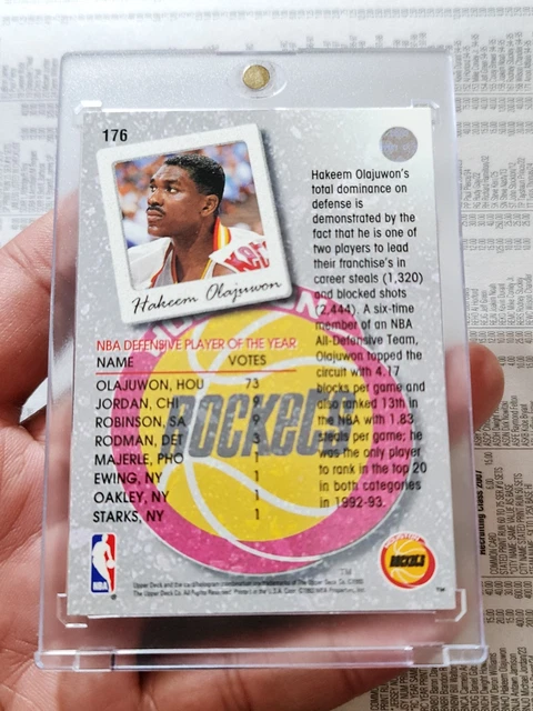 HAKEEM OLAJUWON HOUSTON Rockets Upper Deck 1993-94 #176 $1.95 - PicClick AU