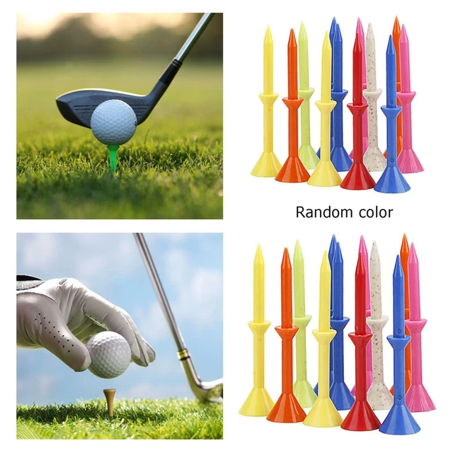 GOLF PLASTIC TEES 12Pcs Reusable Outdoor Golfer Training Aid Range ...